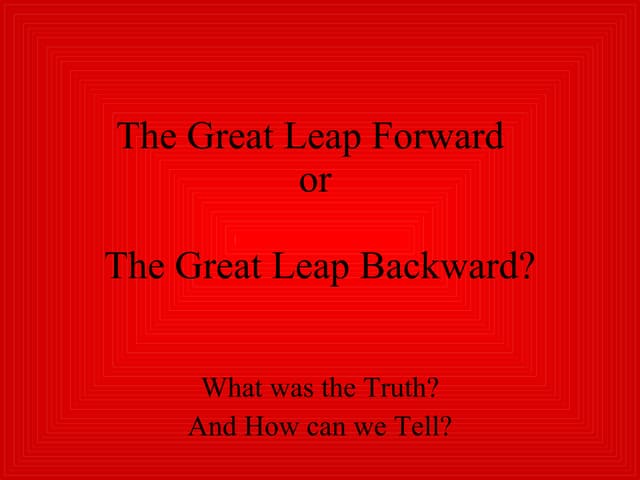 The Great Leap Forward | PPTX