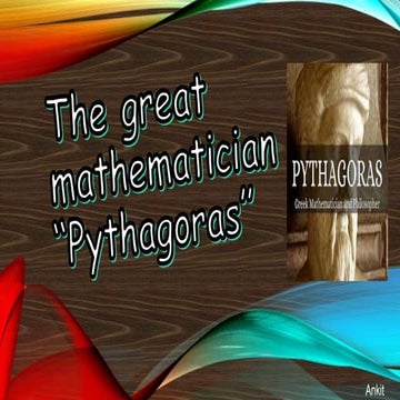 The great mathematician ( Ankit raj ) | PPTX