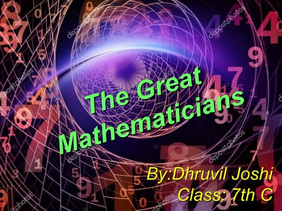 Three great mathematicians 2 | PPT