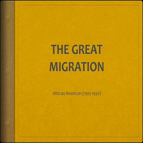 The great migration | PPTX