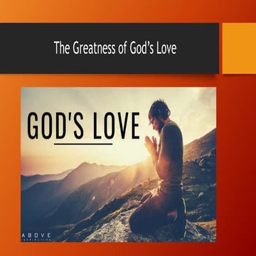 THE GREATNESS OF GOD’S LOVE- jane power point.pptx