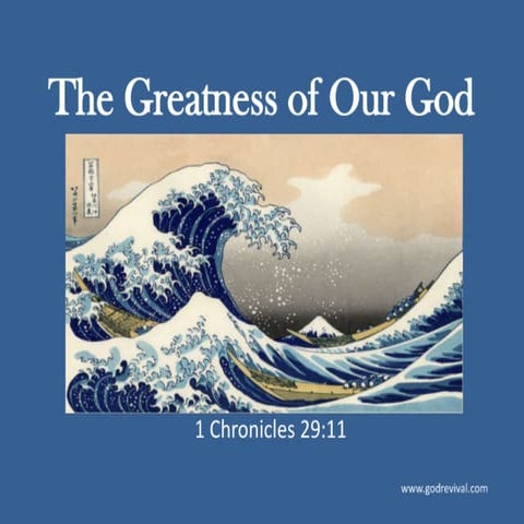 The Greatness of Our God | PDF