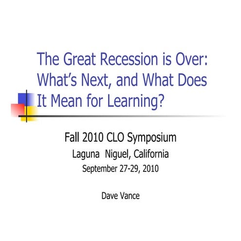 The Great Recession Is Over: What’s Next, and What Does It Mean for ...