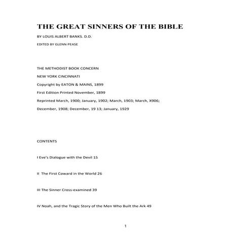 The great sinners of the bible | PDF