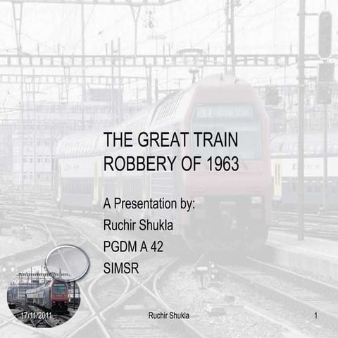 The great train robbery of 1963 | PPTX | Crime & Harmful Acts to ...
