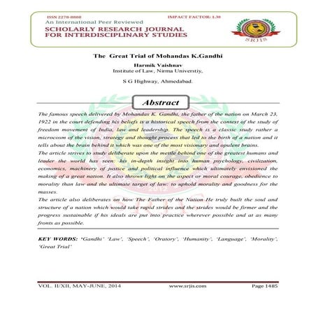 The great trial of mahatma gandhi | PDF