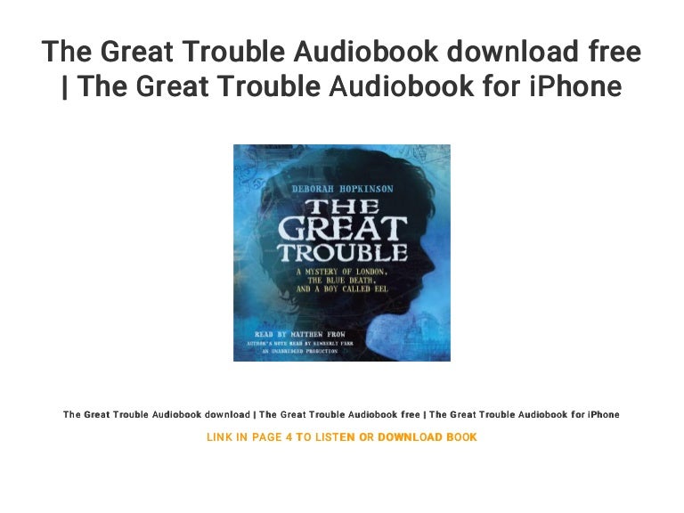 The Great Trouble by Deborah Hopkinson - namesasl