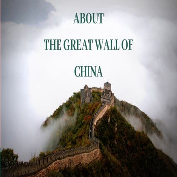 The great wall of china | PPT