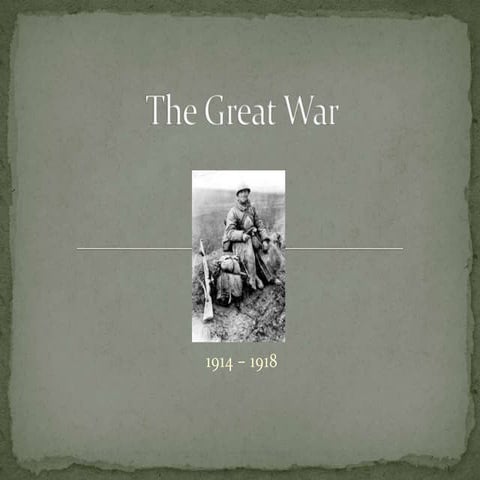 ww1 global conflict, a simple presentation on the state of affairs | PPTX