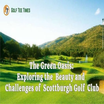The Green Oasis Exploring the Beauty and Challenges of Scottburgh Golf ...