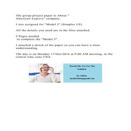 The group project paper is About American Express company.I .docx