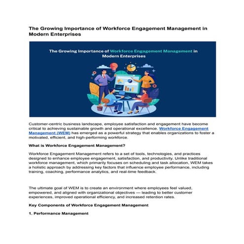 The Growing Importance of Workforce Engagement Management in Modern ...