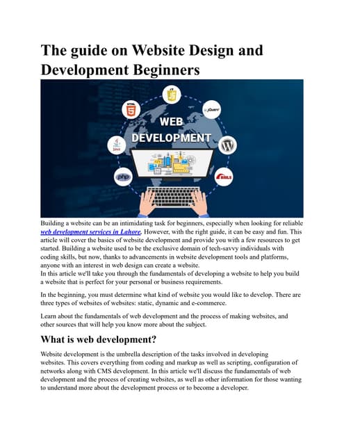 Web development ppt | PPT
