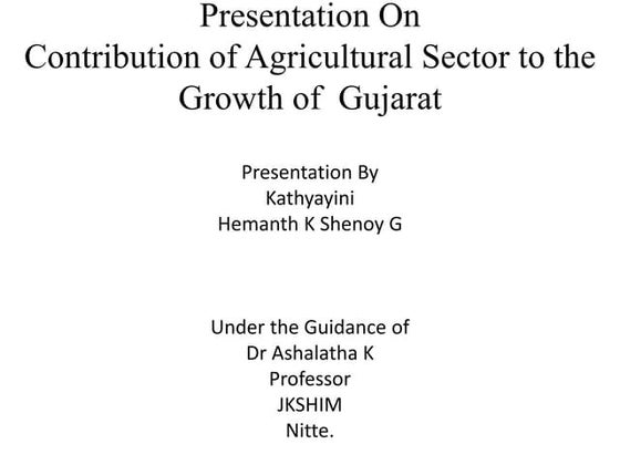 Crops of gujarat | PPTX