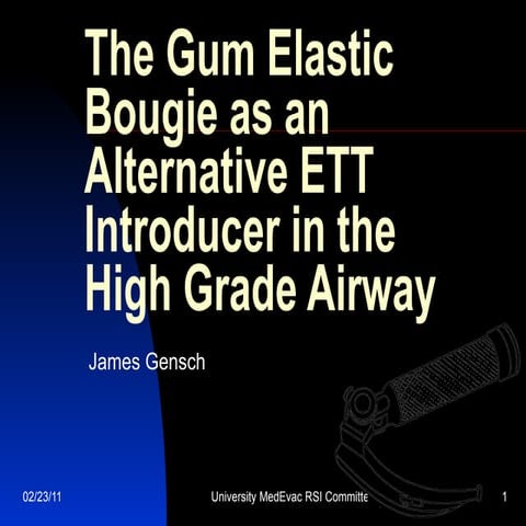 The Gum Elastic Bougie As An Alternative Ett2 | PPT | Air Travel ...