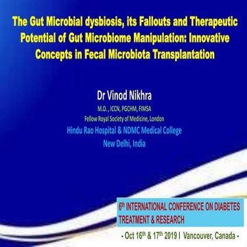 The gut microbial dysbiosis its fallouts and therapeutic potential of ...