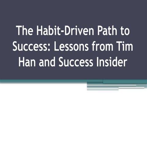 Building a Strong Foundation for Success: Insights from Tim Han and ...