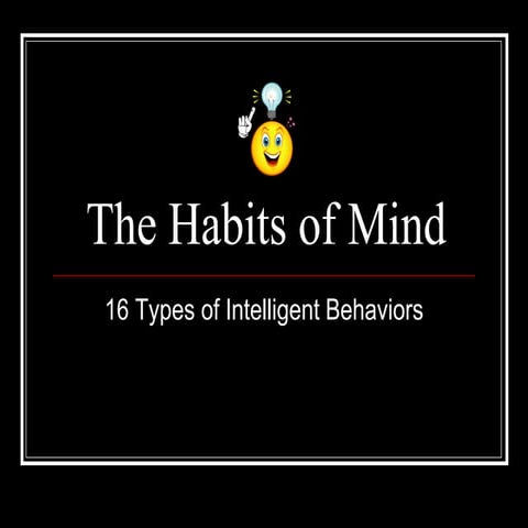 The habits of mind pdf | PPT