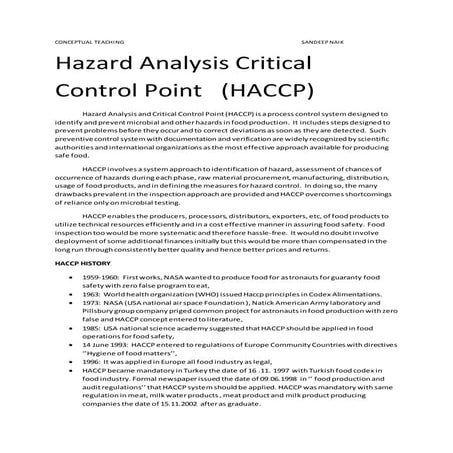 The haccp seven principles | DOCX