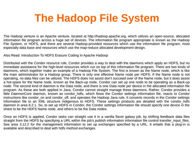 The Hadoop File System Ppt