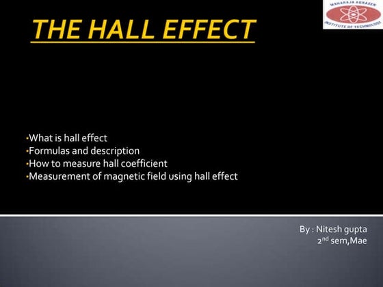 hall effect | PPT