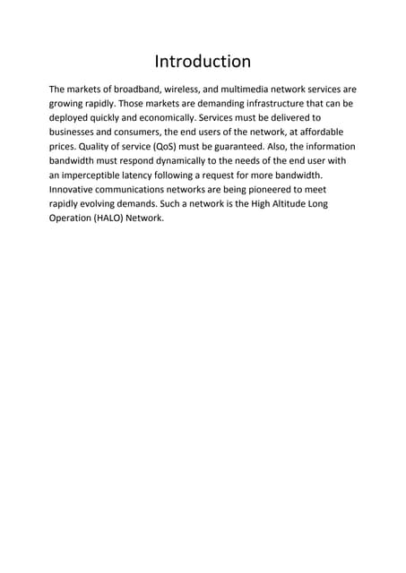 HAAPS Technology | PPTX | Telecommunications Industry | Industries