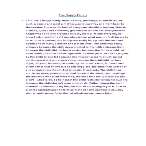 The happy family | DOCX