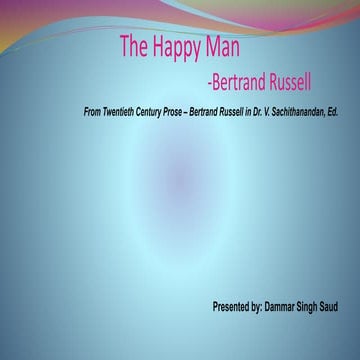 The happy man | PPTX