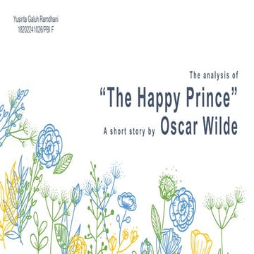 The Analysis of a Short story by Oscar Wilde: The Happy Prince | PPTX
