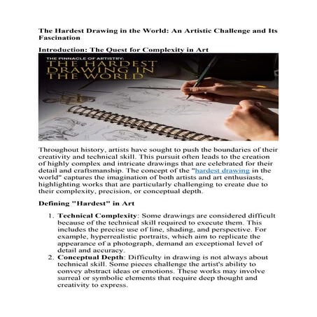 The Hardest Drawing in the World. bsybeedesignpd | PDF