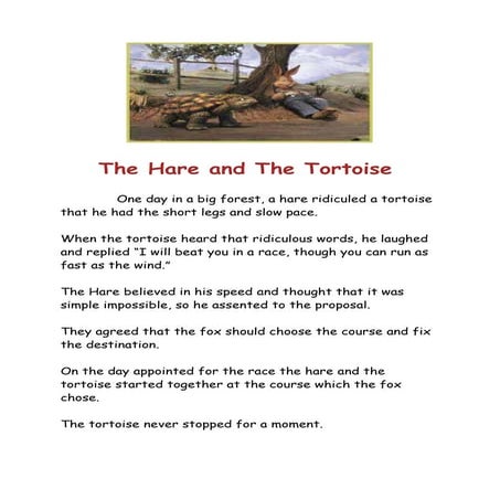 The hare and the tortoise waree | DOCX