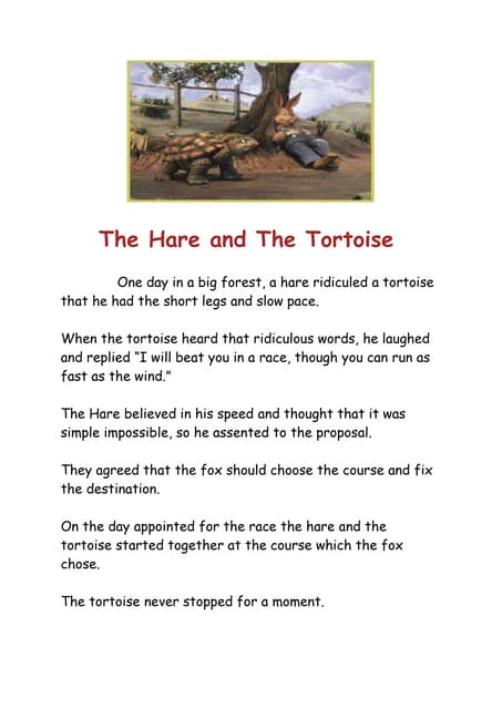 THE tortoise AND the-hare STORY FOR KIDS.ppt