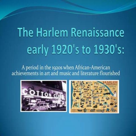 The Harlem Renaissance | PPTX