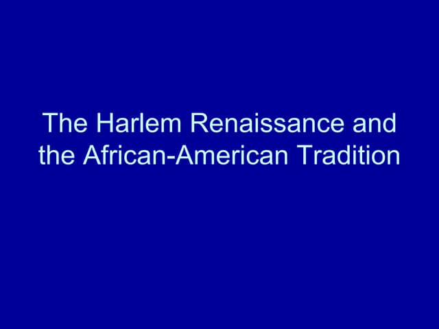 Harlem Renaissance Visual Art