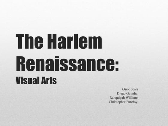 Harlem Renaissance Visual Art | PPT