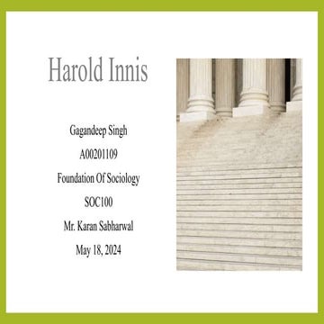 The Harold Innis.pptx About His background, education, achievement | PPT