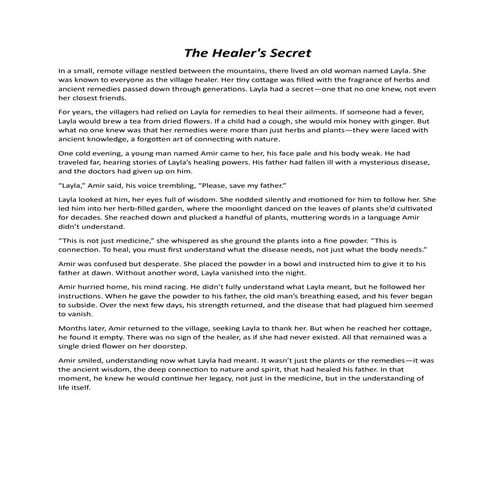 The Healer's Secret, kimia care medical clinic.pdf