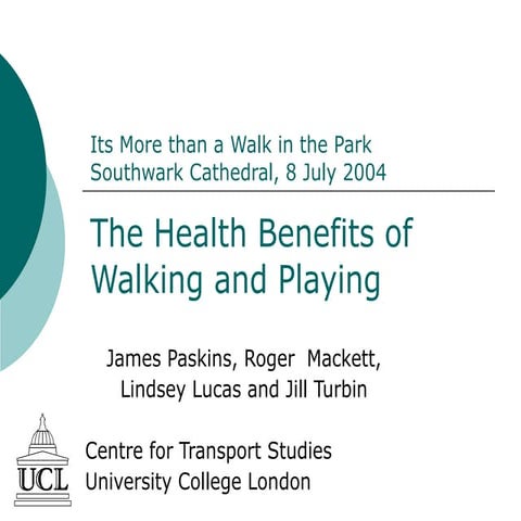The Benefits of Walking | PPTX