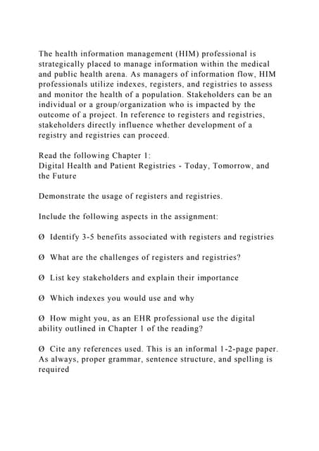 The HITECH (Health Information Technology for Economic Clinical Heal.docx