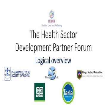 The Health Sector Development Partner Forum - logical overview | PPTX