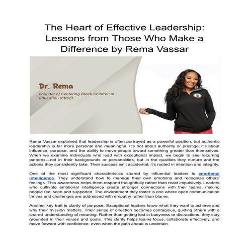The Heart of Effective Leadership_ Lessons from Those Who Make a ...