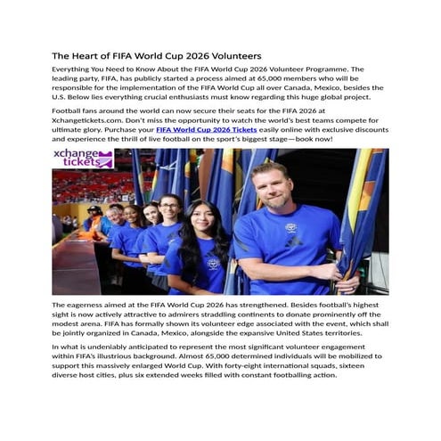 The Heart of FIFA World Cup 2026 Volunteers.docx