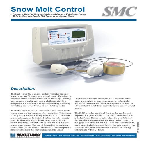 The Heat-Timer Snow Melt Control System | PDF