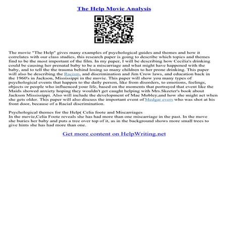 The Help Essay | PDF