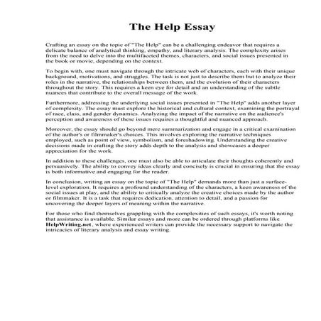 The Help Essay.pdf