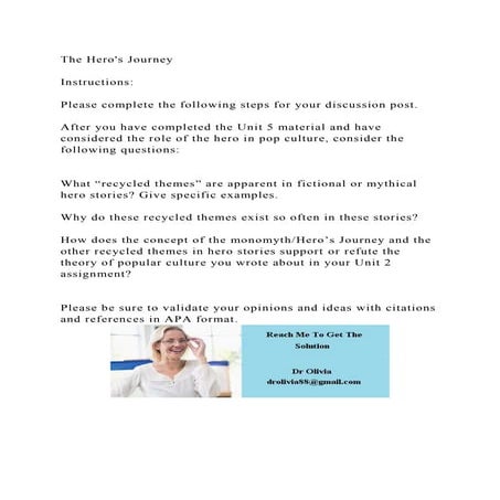 The Heros JourneyInstructionsPlease complete the following.docx