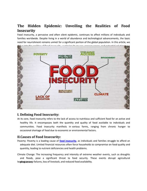 What is Food Insecurity and its effects.pptx