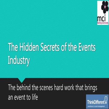 The hidden secrets of the events industry | PPTX | Business Expos ...
