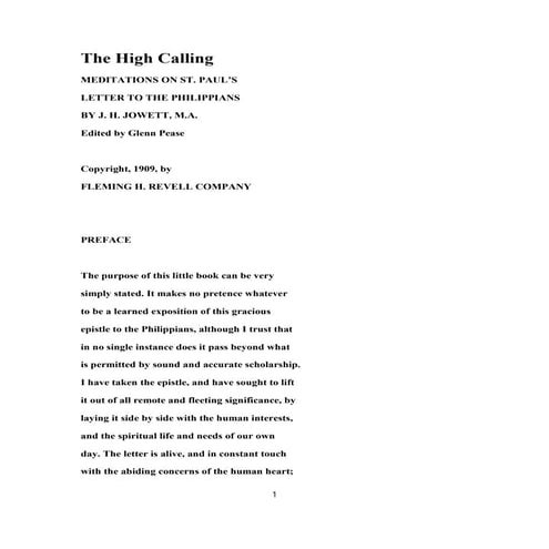 The high calling | PDF