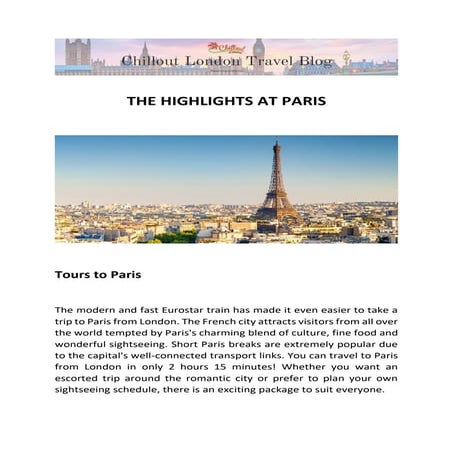 The highlights at paris | PDF